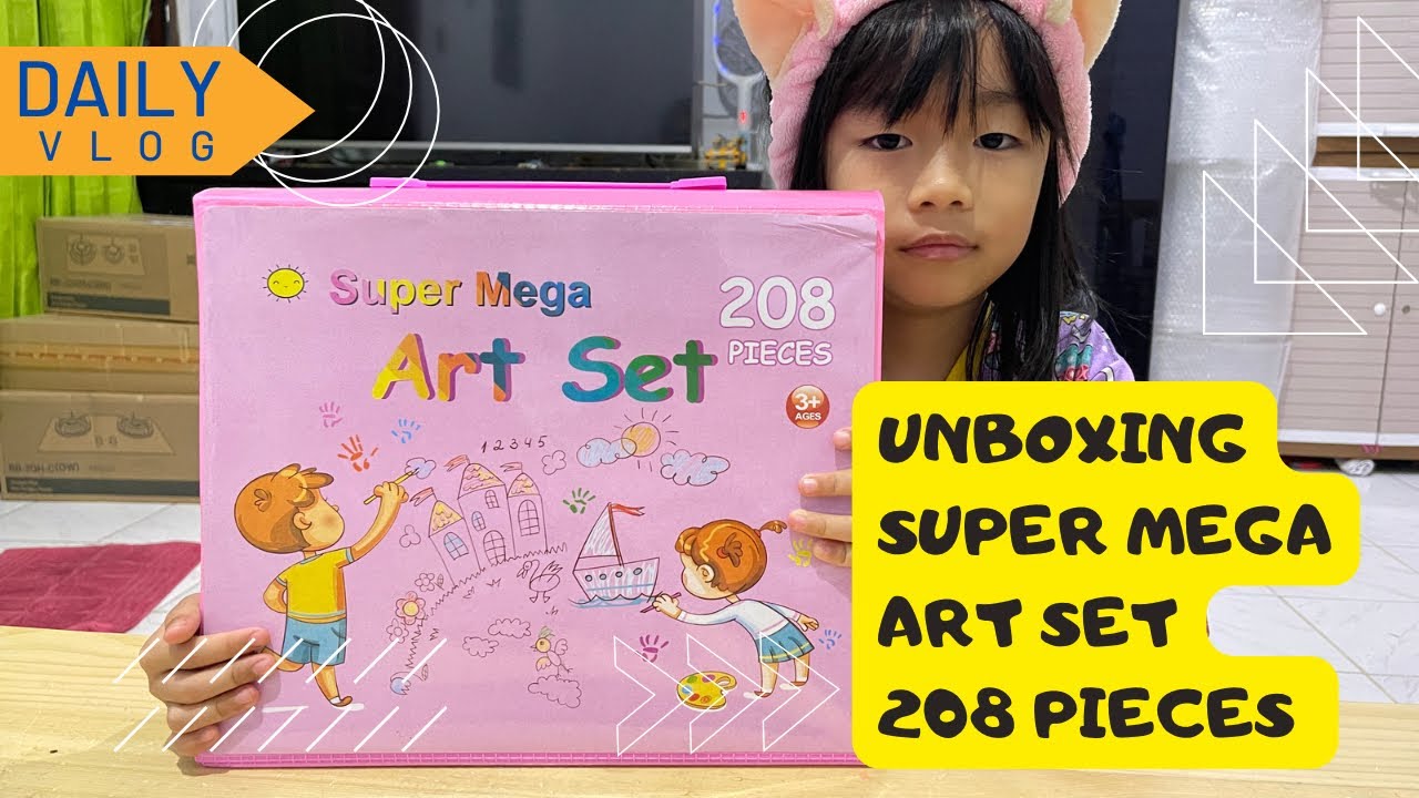 UNBOXING SUPER MEGA ART SET 208 PIECES - YouTube