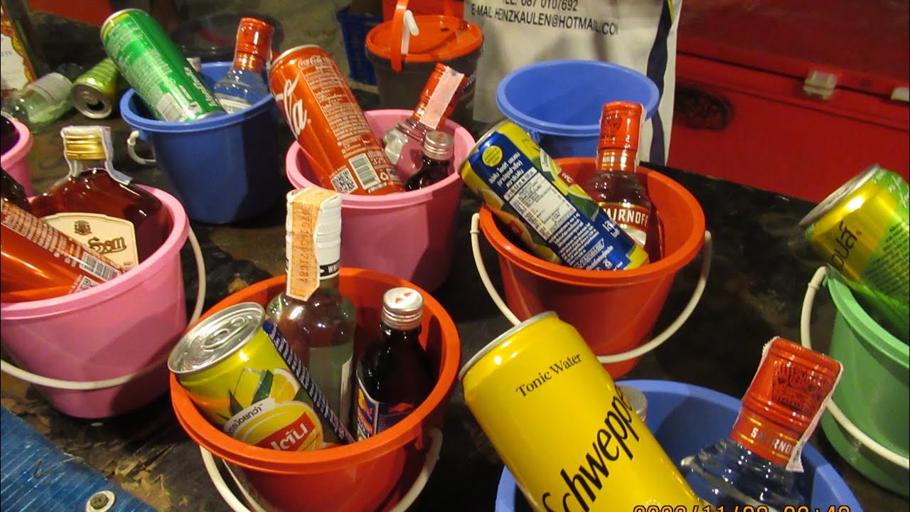 Making of Bucket at Full moon party in Koh Phangan, Thailand - YouTube