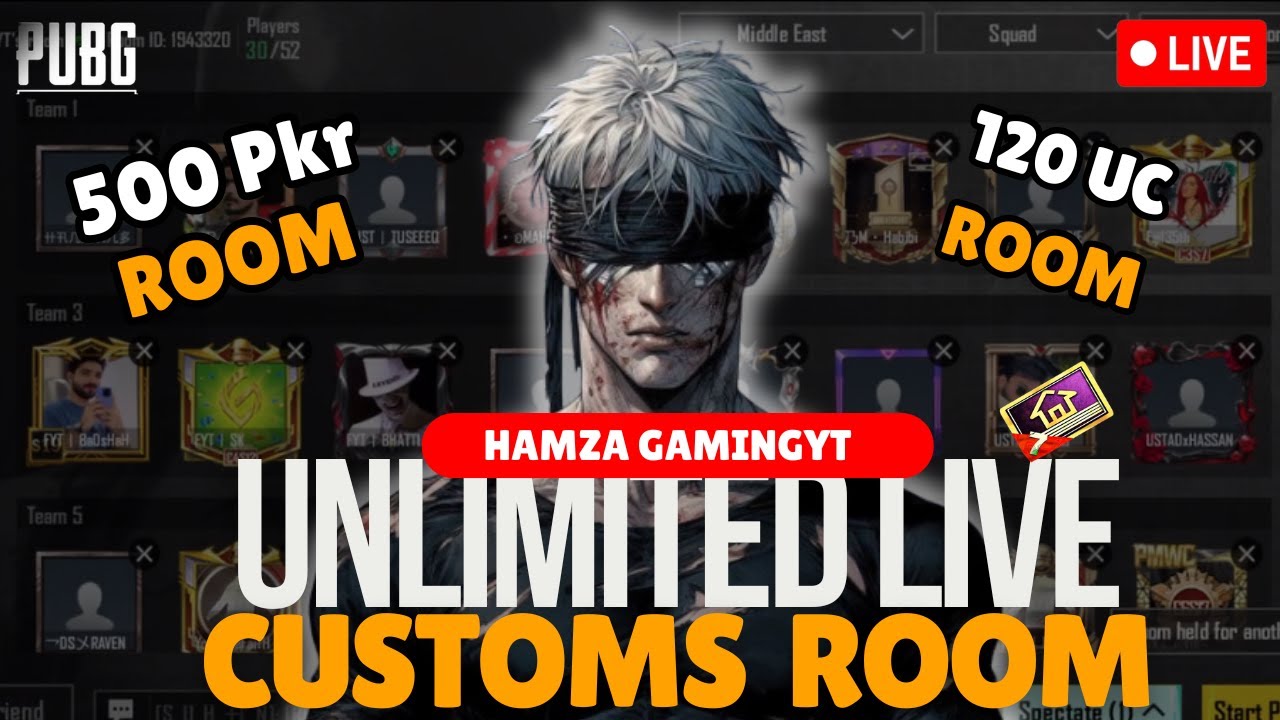 UC Room and RP Giveaway | PUBG Live Custom Room | PUBG Live Room ...