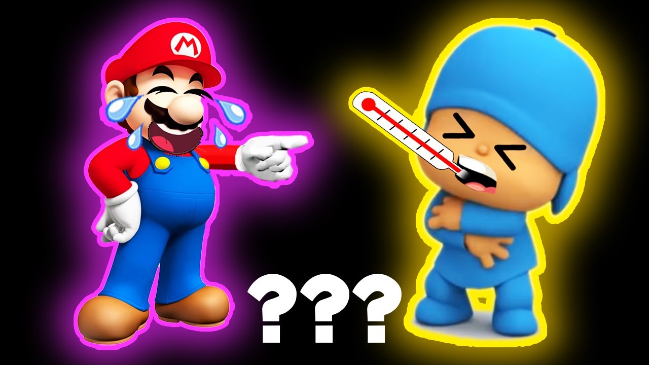 Pocoyo & Mario "Sick & Laugh" Sound Variations in 50 Seconds - YouTube