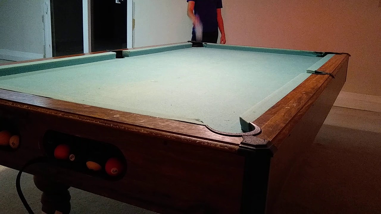 Water bottle flip across a pool table - YouTube