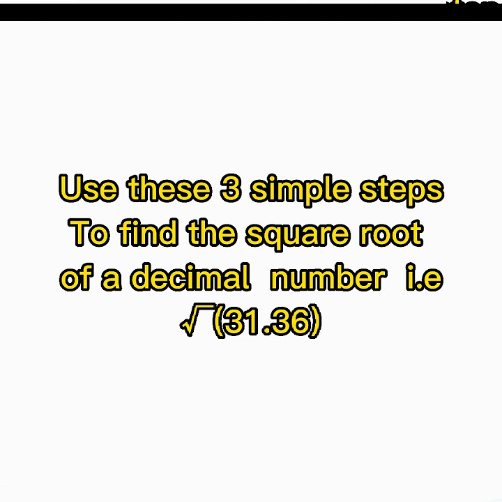 i-solved-the-square-root-of-31-36-in-5-seconds-shorts-youtube