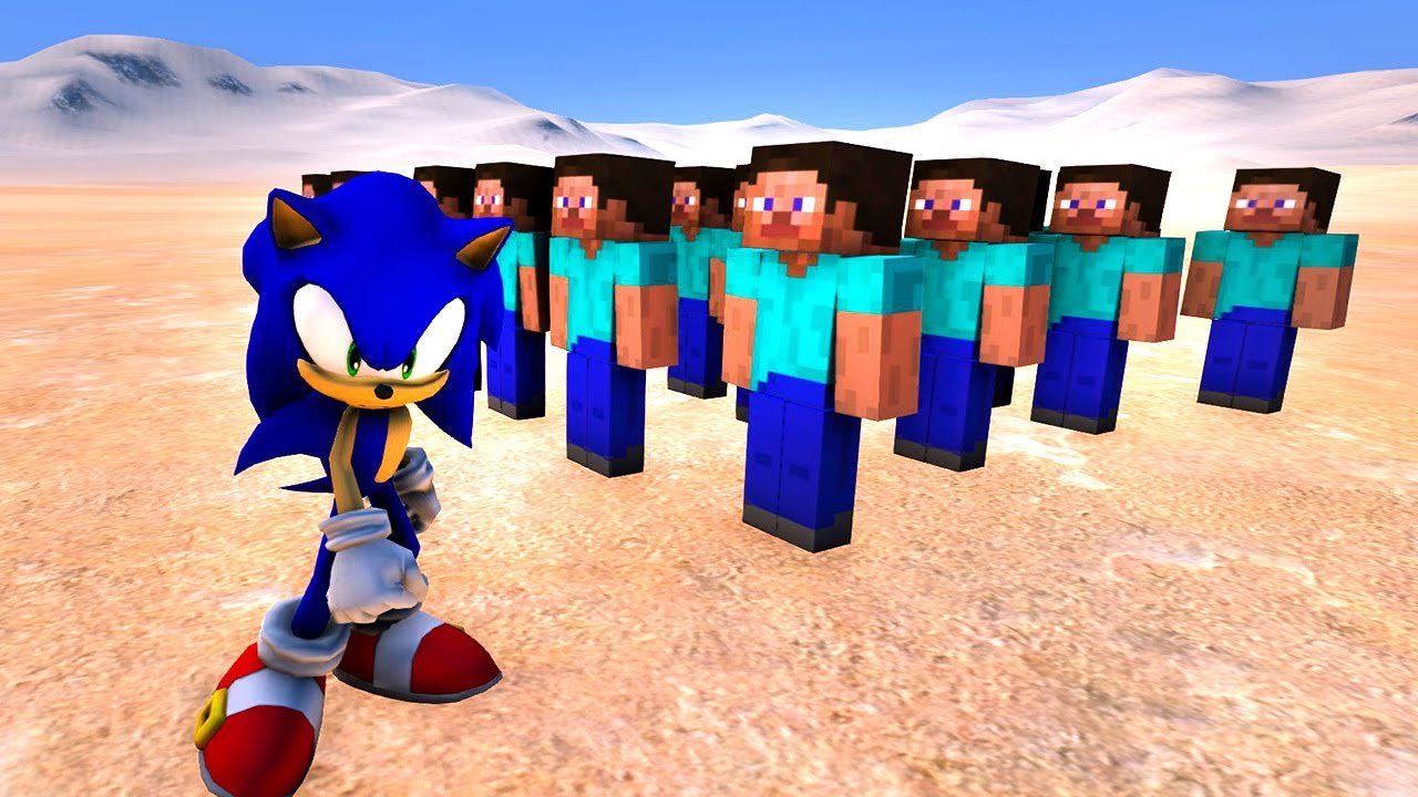 Sonic Vs Minecraft 😱 - Süper Kahraman Kapışmaları - YouTube