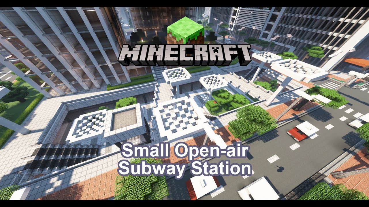 A small open-air subway station built in Minecraft-小型露天地铁站 - YouTube