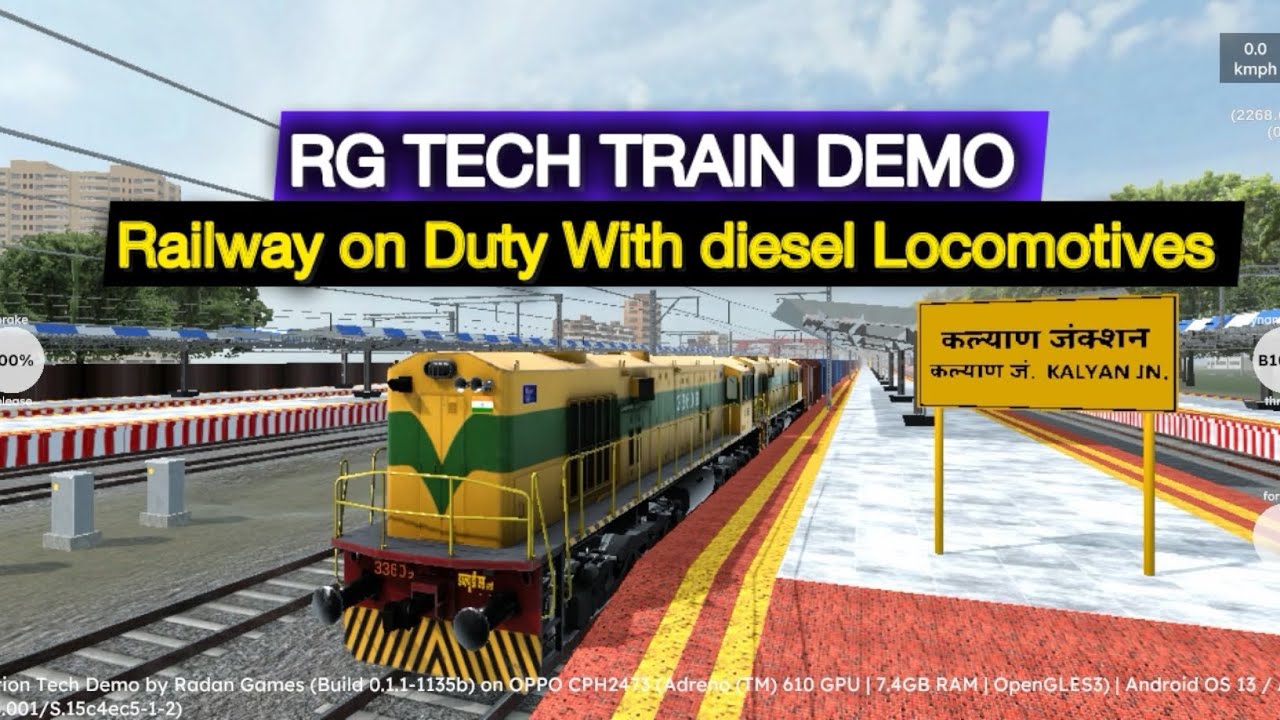 RG TECH TRAIN DEMO Railway on Duty With Diesel Locomotives Indian Train ...