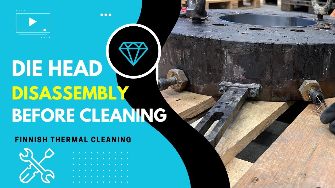 Die Head disassembly prior to thermal cleaning - YouTube