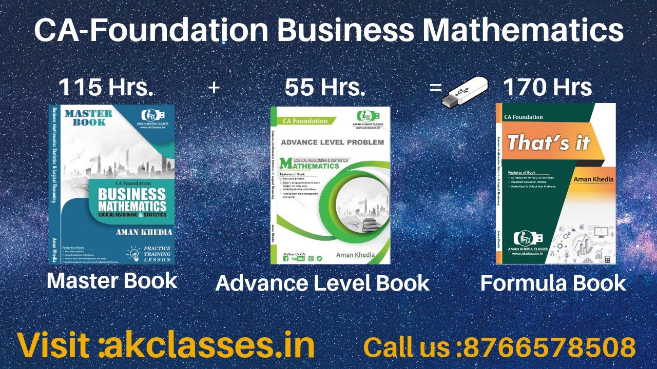 CA-Foundation Business Mathematics Launching New Products For NOV-2019 ...