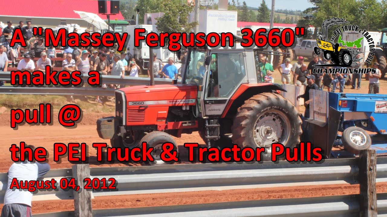 A "Massey Ferguson 3660" makes a pull @ the PEI Truck & Tractor Pulls ...
