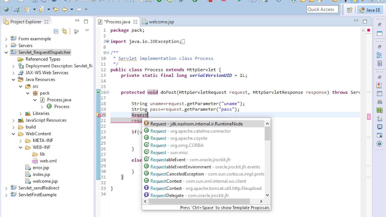 Servler Requestdispatcher Forward Function Youtube