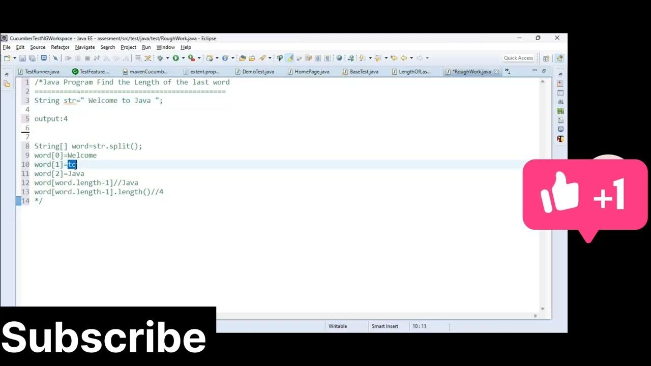 #Java Program find the length of the last word of the given string - YouTube