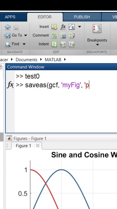 MATLAB Tutorial: How to Save a Figure with the Saveas Function - YouTube