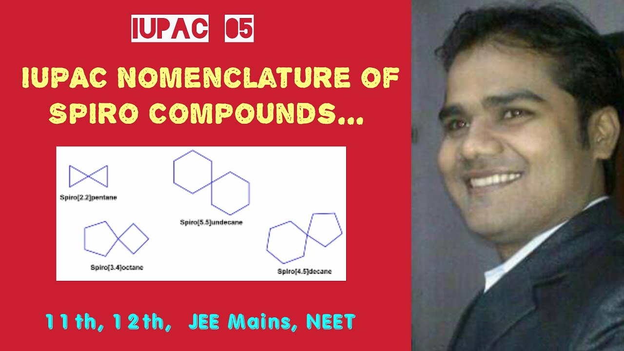Nomenclature of Spiro Compounds ll IUPAC 05 ll Spiro Compounds - YouTube
