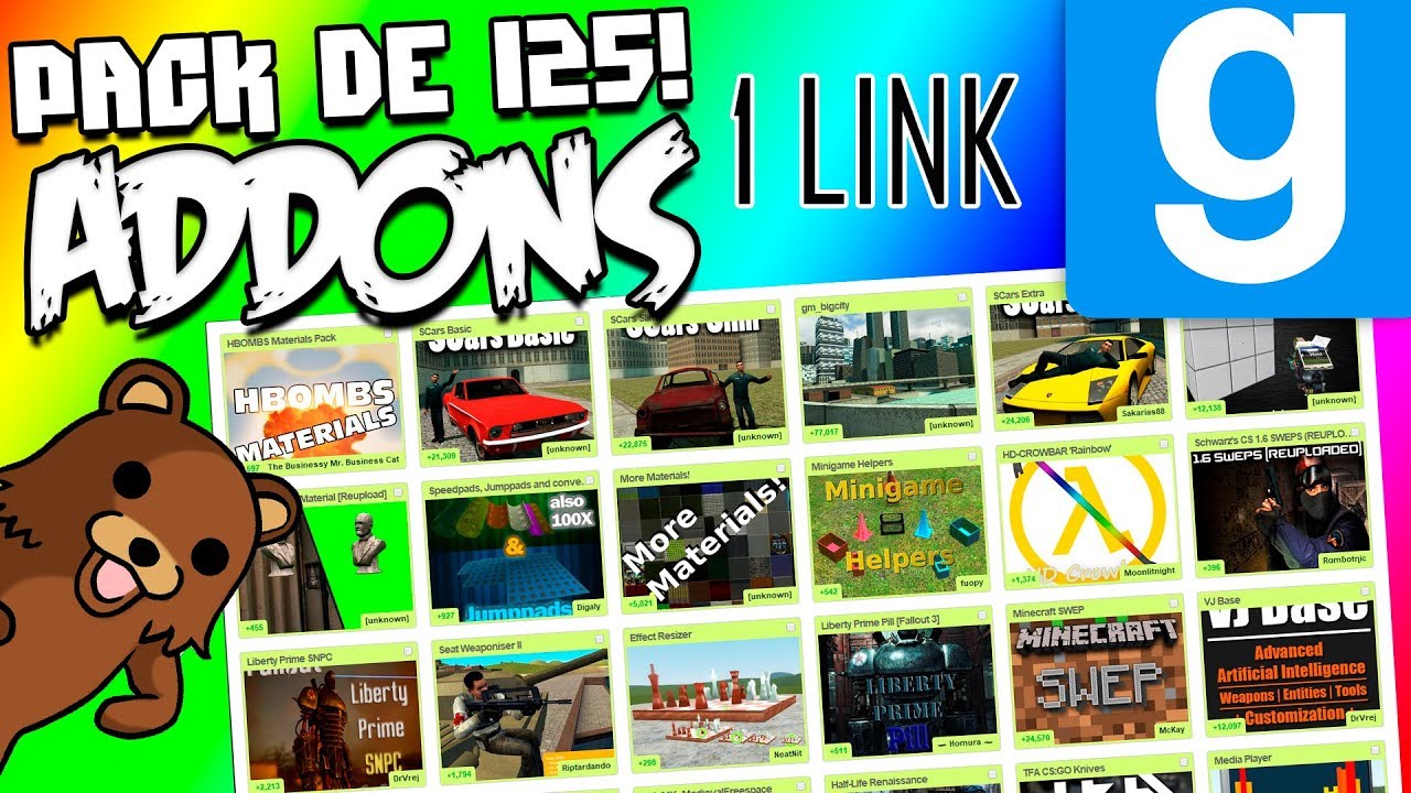 Addons para Gmod por Mediafire y Steam: MEGA PACK DE 125 ADDONS - 1 ...