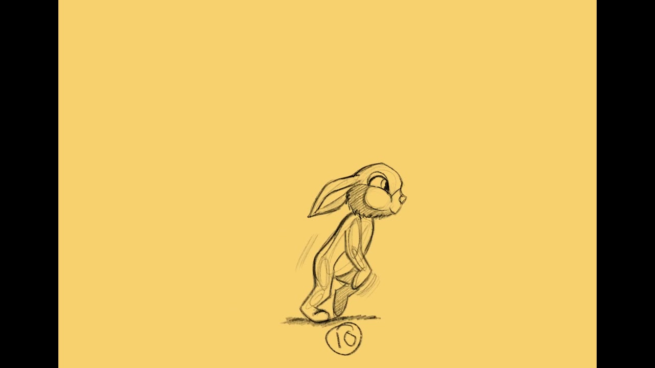 BUNNY RUNNING 2D ANIMATION - YouTube