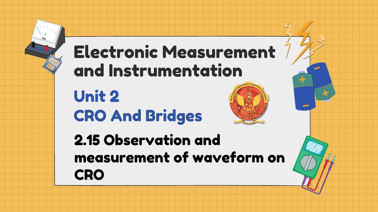 2.15 Observation and Measurement of Waveform on CRO | EC302 | - YouTube