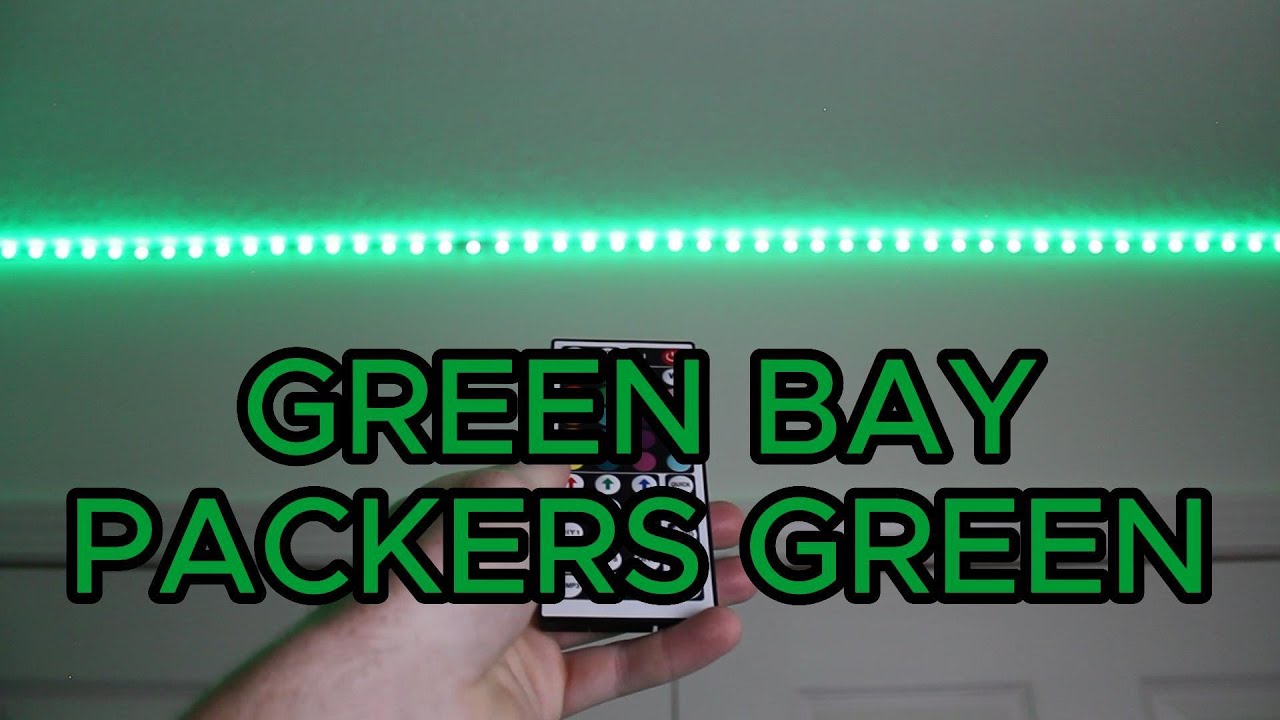 How to make GREEN BAY PACKERS GREEN on LED light strips! - YouTube