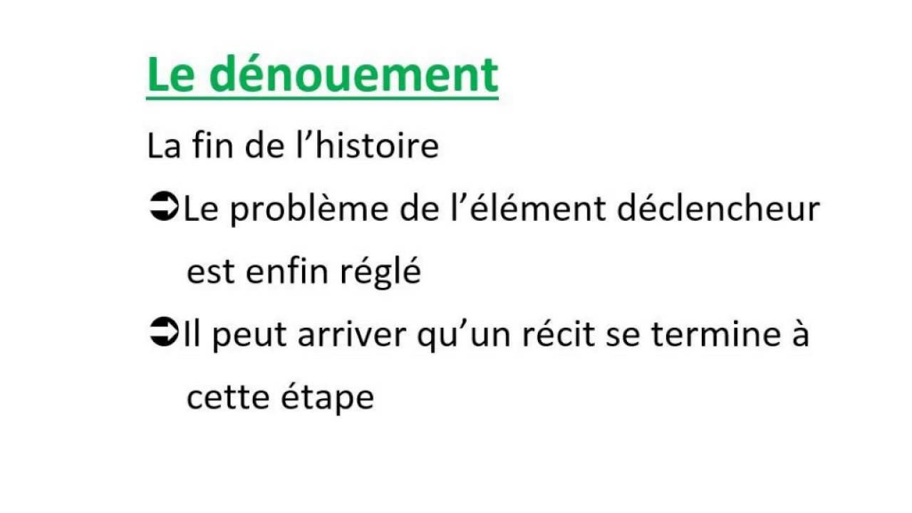 Le dénouement: schéma narratif - YouTube