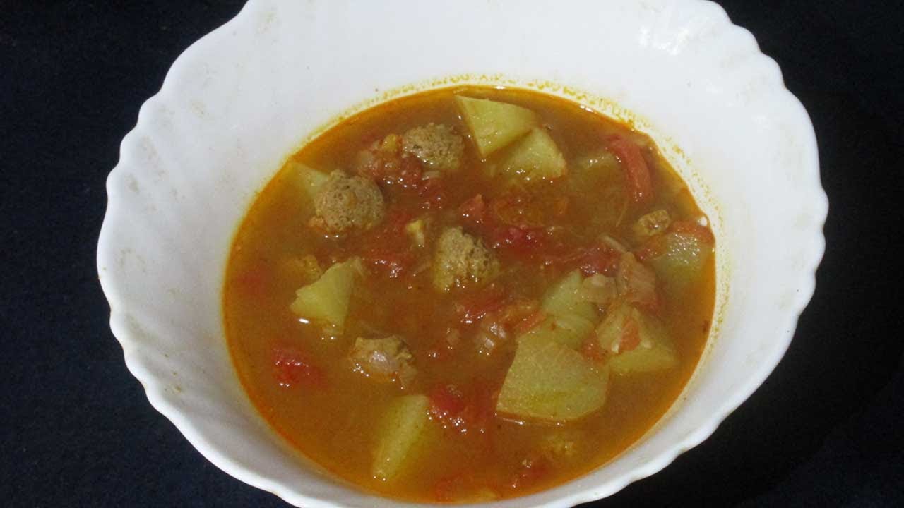 Curried Mustard Chayote Soy Chunk Stew/Dinner Recipes/Chayote Recipe ...