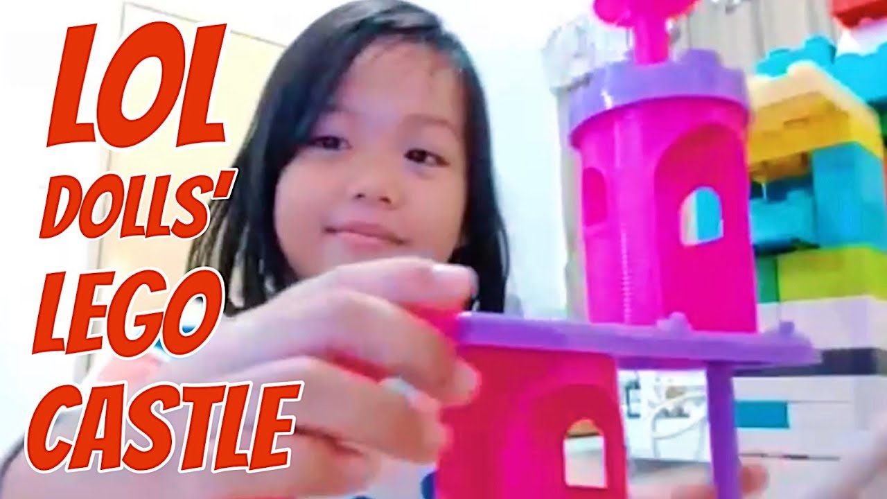LEGO CASTLE FOR HER LOL DOLLS - YouTube
