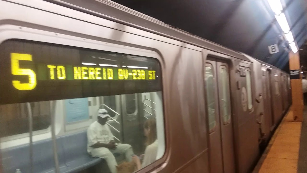 RARE:Manhattan Bound R142A 5 Train Departing At Franklin Avenue - YouTube