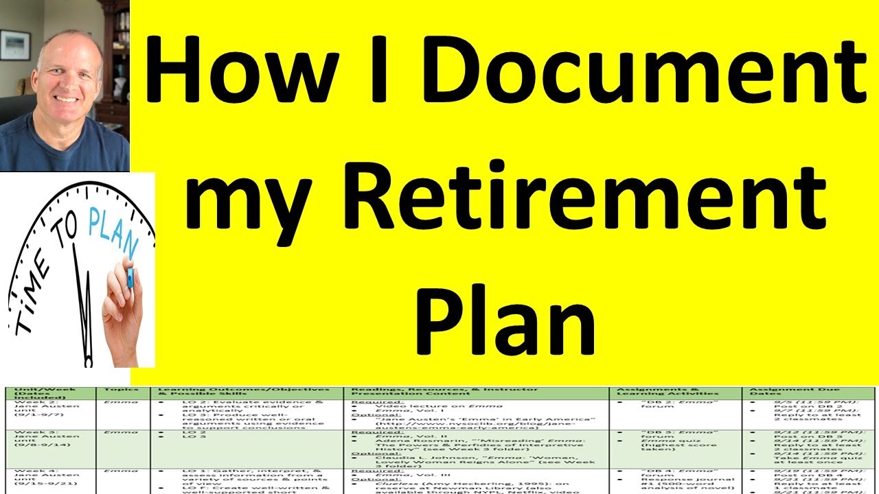 How to document your Retirement Financial Plan -- what do I do? - YouTube