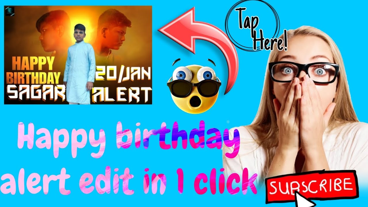 Happy Birthday alert edit in 1 click | EDITING TUTORIAL - YouTube