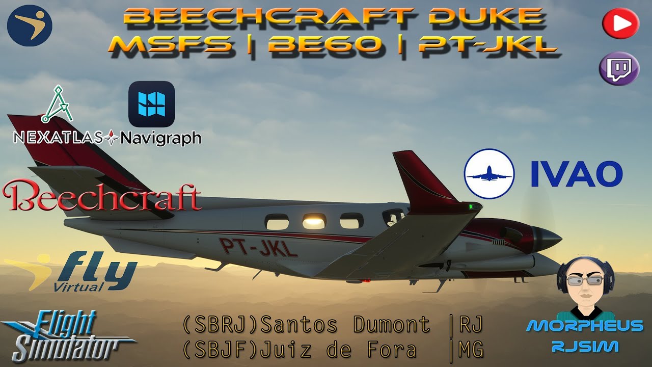🛩️[4K] MSFS | 🛫SBRJ- 🛬SBJF - Beechcraft Duke/BE60 | PTJKL - YouTube