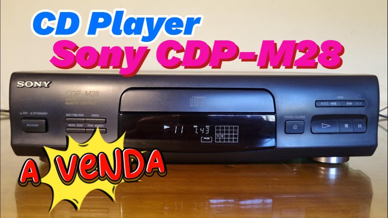 CD Player Sony CDP M28 SN 7864 A venda - YouTube