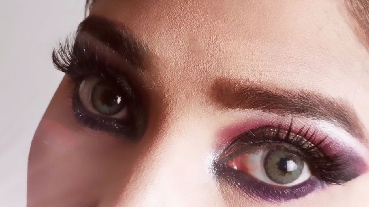 dramatic eye makeup look/sadia mir - YouTube