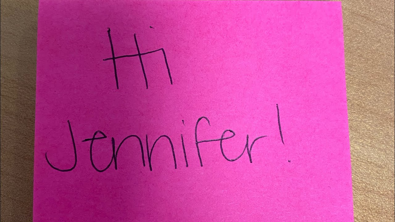 Hi Jennifer 3-25 - YouTube