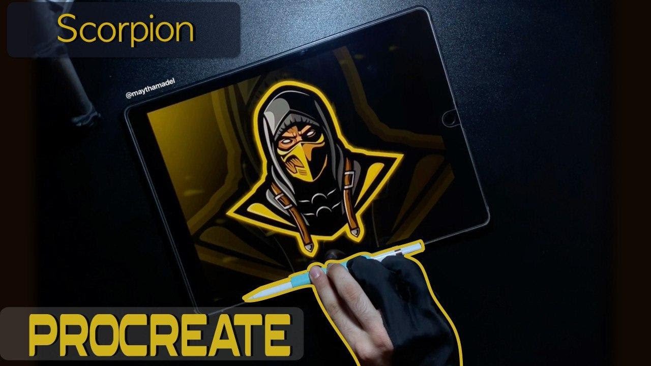 scorpion mascot logo in #procreate - YouTube
