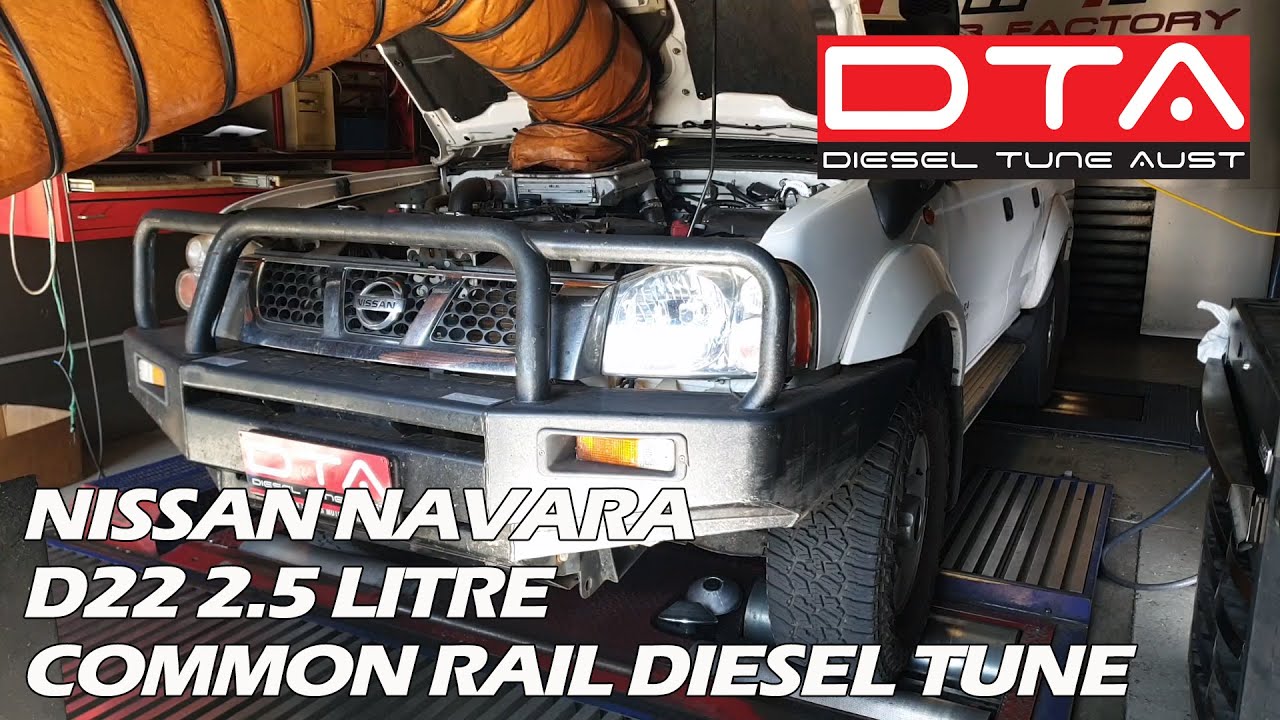 DTA Dyno Tuning Results | Nissan Navara D22 2.5L - YouTube