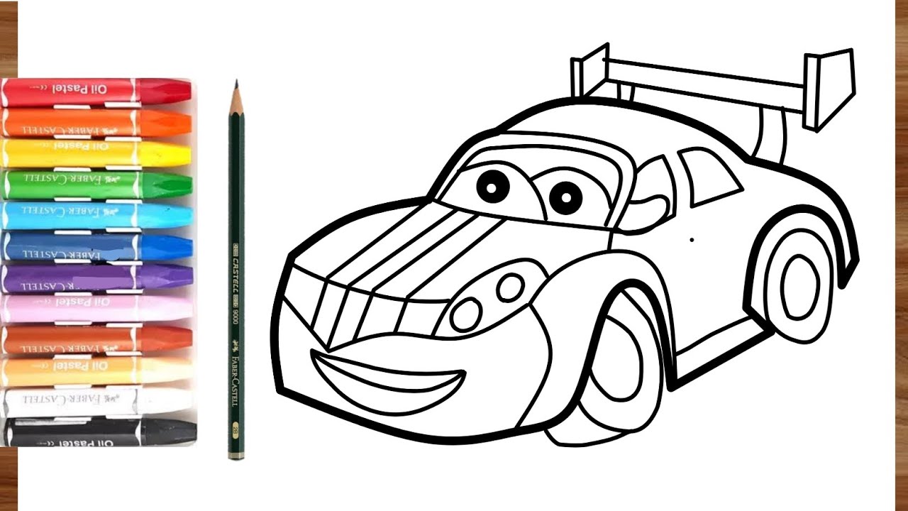menggambar sketsa mobil balap pulpen mudah - YouTube