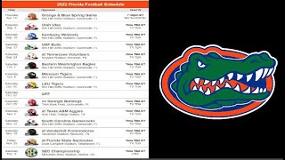 FLORIDA GATORS 2022 COLLEGE FOOTBALL SCHEDULE PREVIEW by @Uncle Lou ...