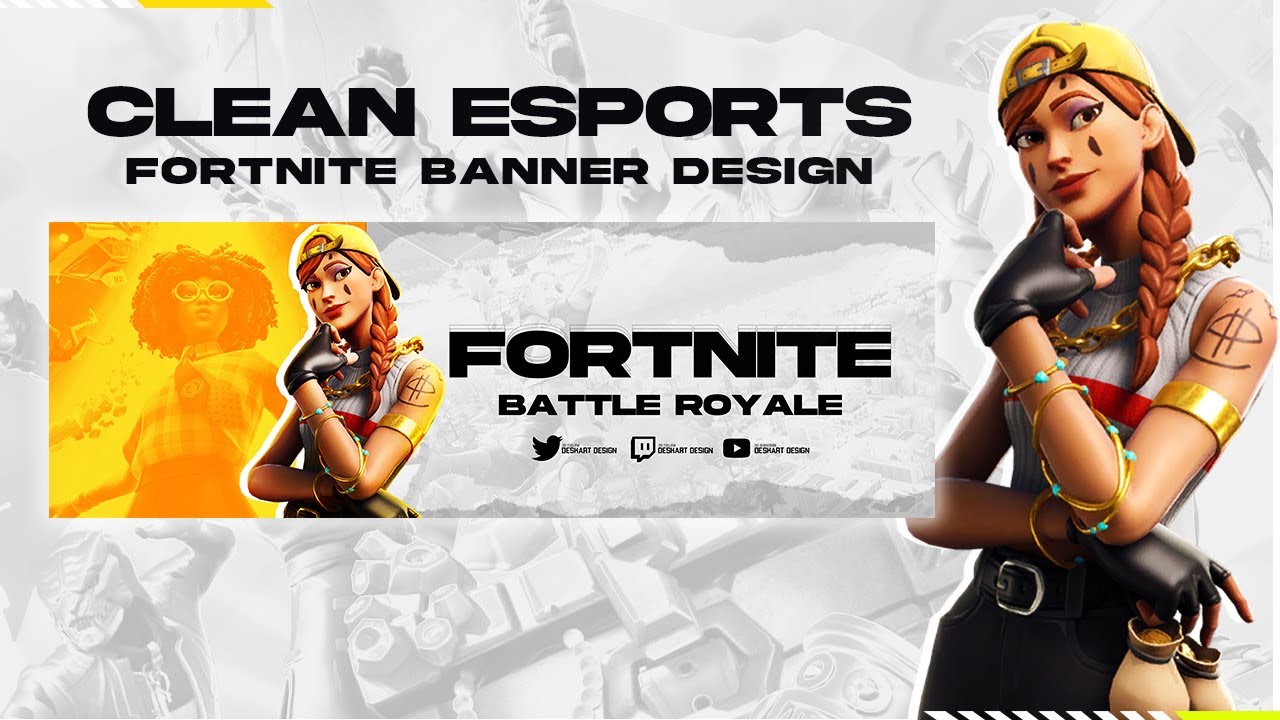 Clean Esports Fortnite Banner Design | Photoshop Tutorial | - YouTube