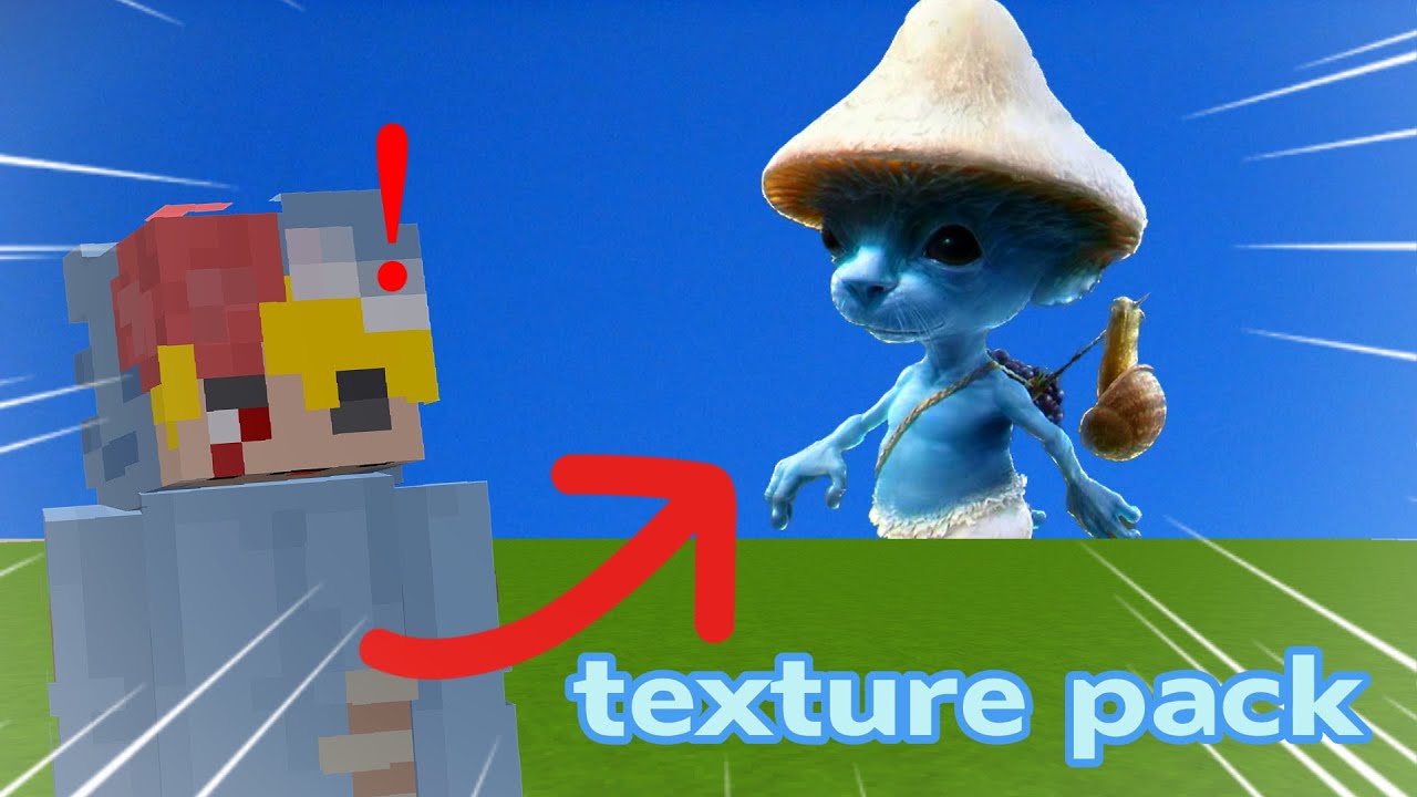 Probé el Texture Pack de SMURF CAT en MINECRAFT - YouTube