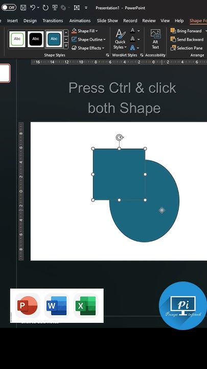PowerPoint - Merge Shape / Fragment - YouTube