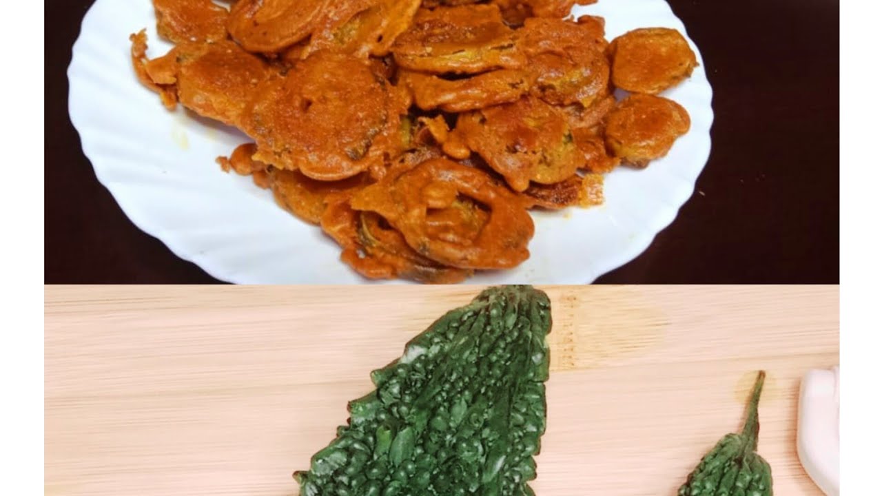 karela pakoda recipe | crispy karela pakoda | Bitter gourd pakoda ...