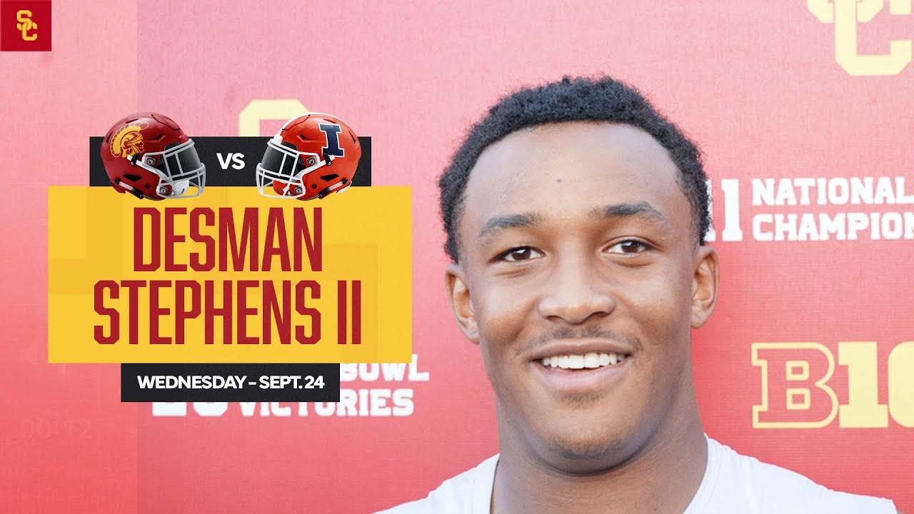 USC LB Desman Stephens II | Wednesday of Illinois Week - YouTube