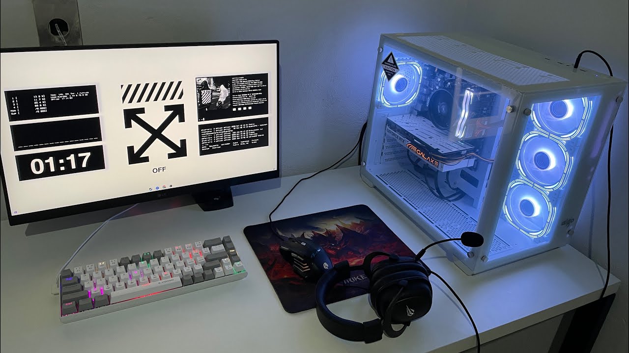 MEU NOVO GABINETE BRANCO -unboxing (AIGO Darkflesh c285 )setup branco ...