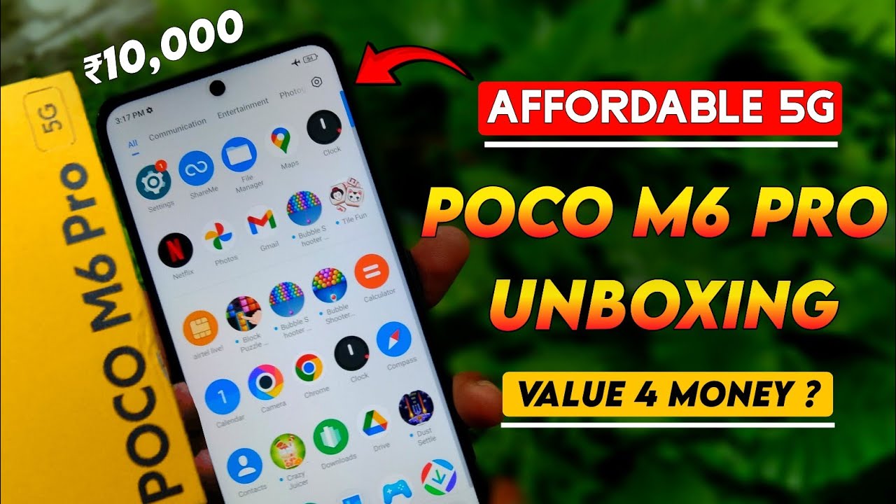 Poco m6 pro unboxing || afordable 5g smartphone review || poco m6 pro ...