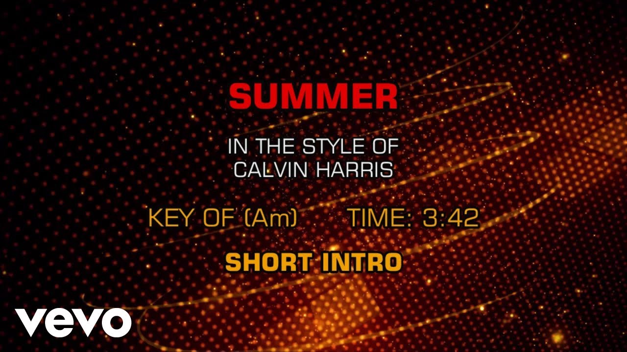 Summer Calvin Harris Backing Track