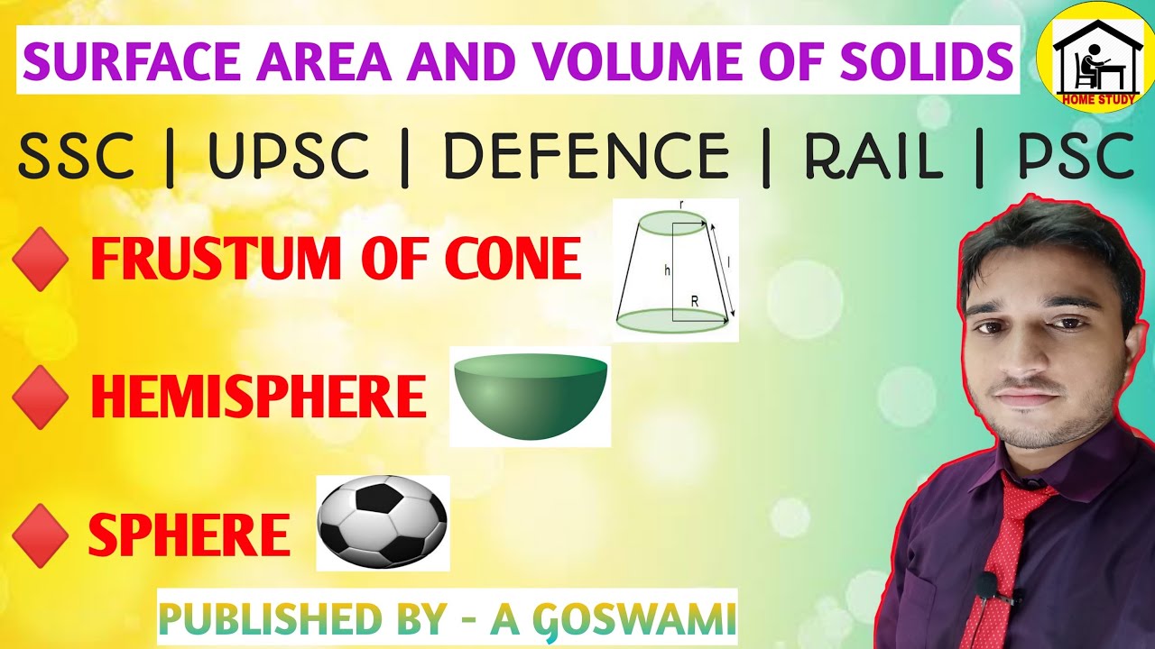 SURFACE AREA AND VOLUME || FRUSTUM OF CONE || SPHERE || HEMISPHERE || A ...
