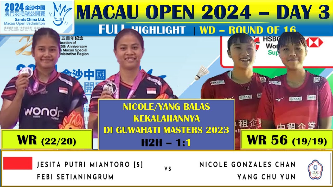 JESITA P MIANTORO / FEBI SETIANINGRUM VS NICOLE GONZALES CHAN / YANG ...