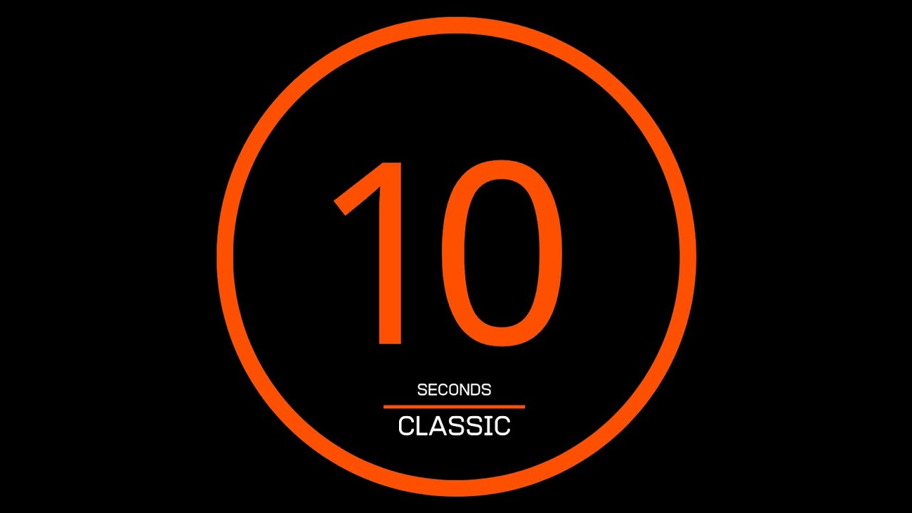 10 Seconds Classic Timer (Dark Mode with sound) 📣 10秒鐘倒數計時 (鬧鐘聲) - YouTube