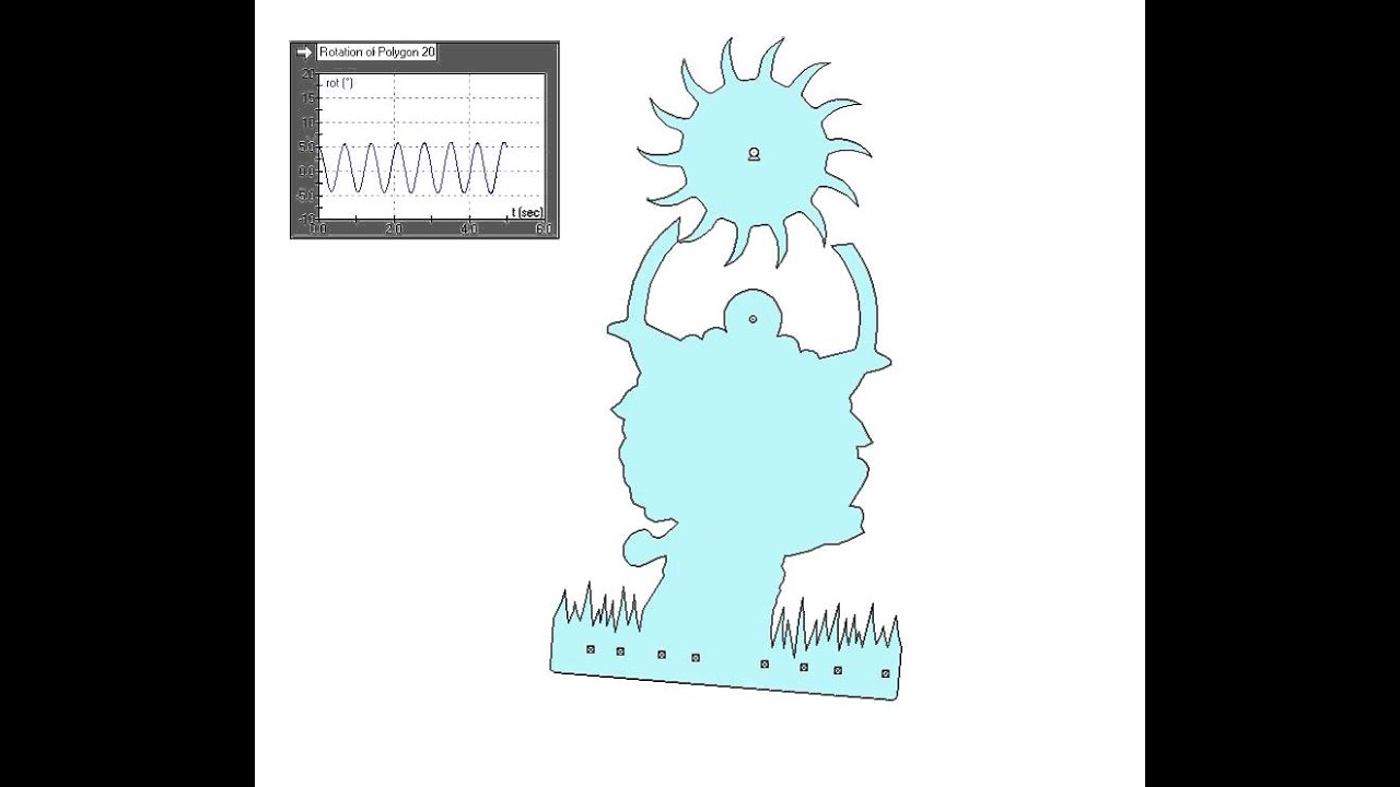 Working Model 2D Pendulum Clock Simulation - YouTube