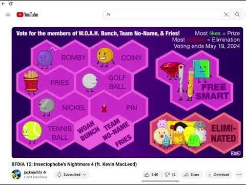 BFDIA 12 just released and now 3 Teams are up for elimination #wilderbeds #bfdia @BFDI - YouTube