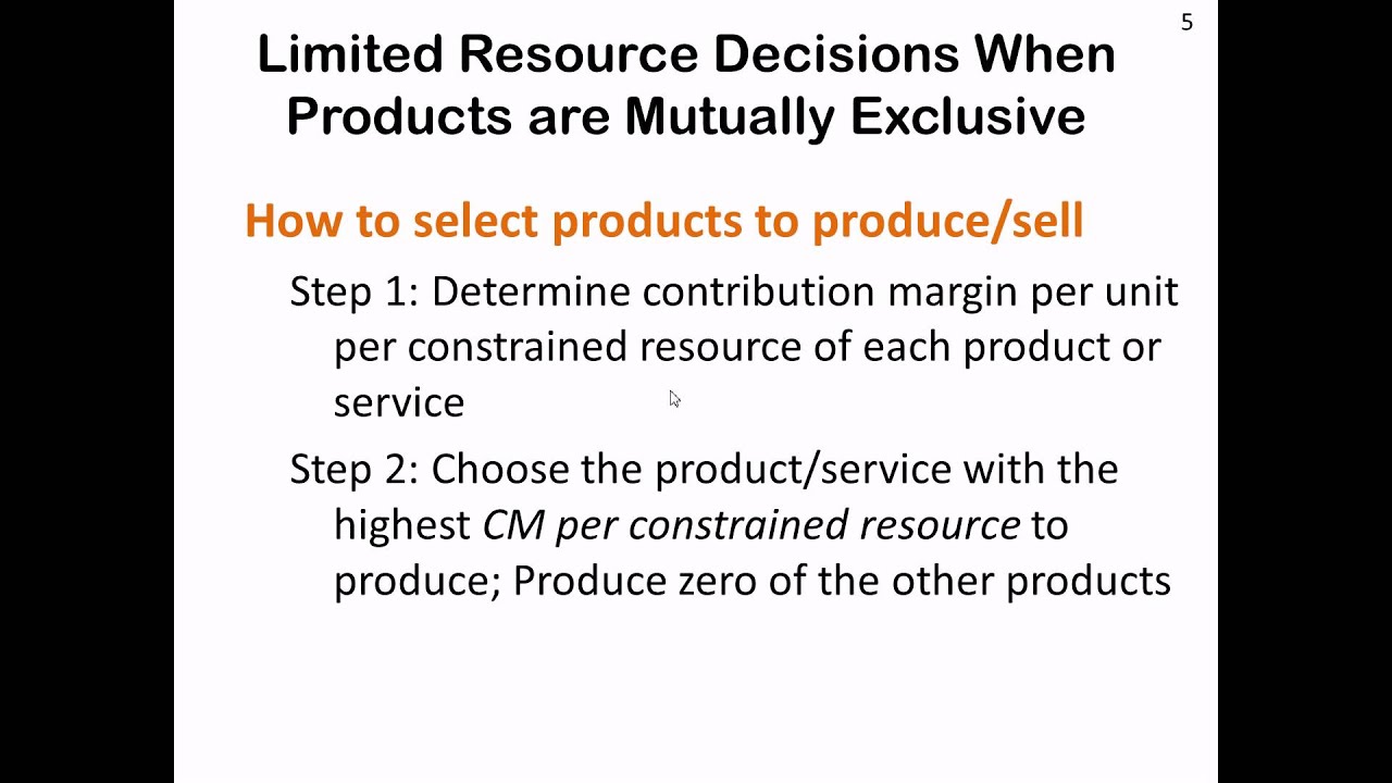 Ch. 9 - Resource Allocation Decisions - YouTube