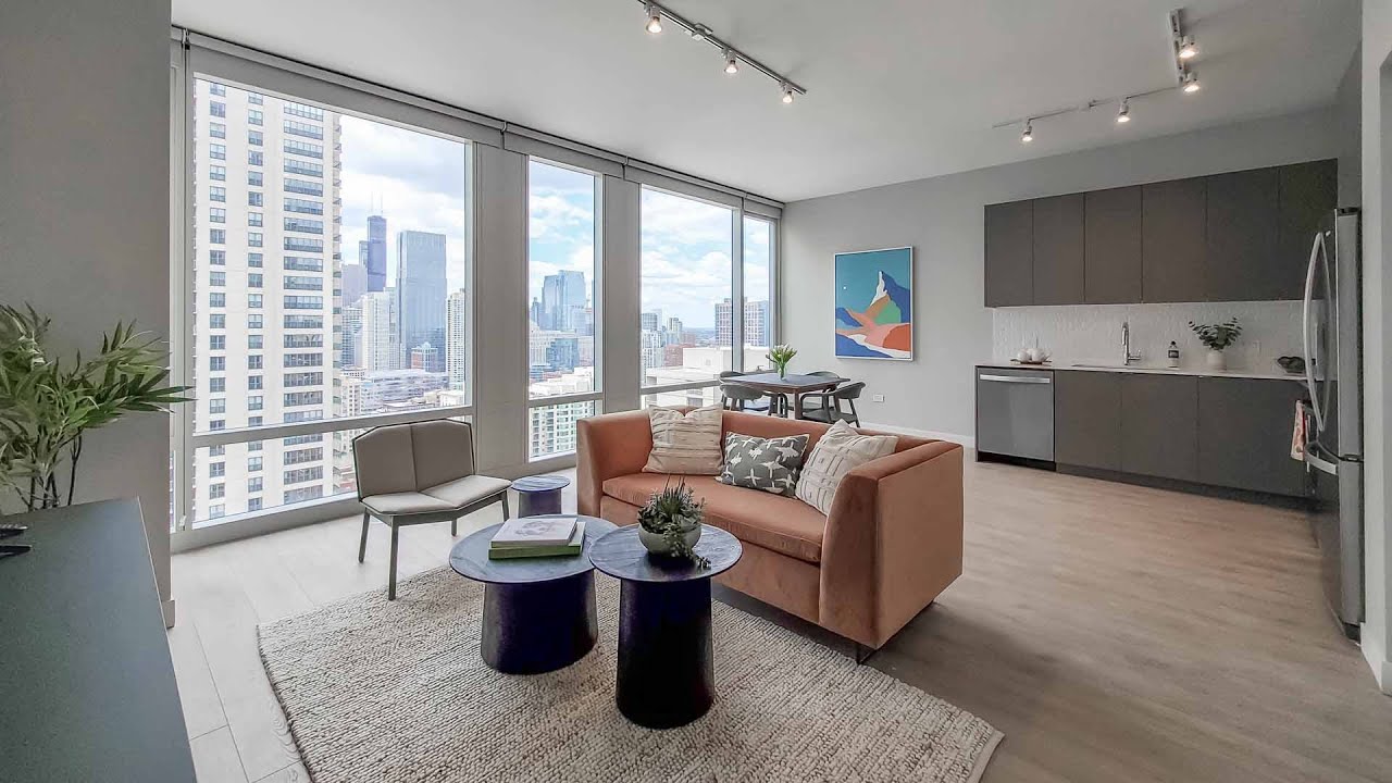 A River North 1-bedroom WA1 at 23 West Apartments at One Chicago - YouTube