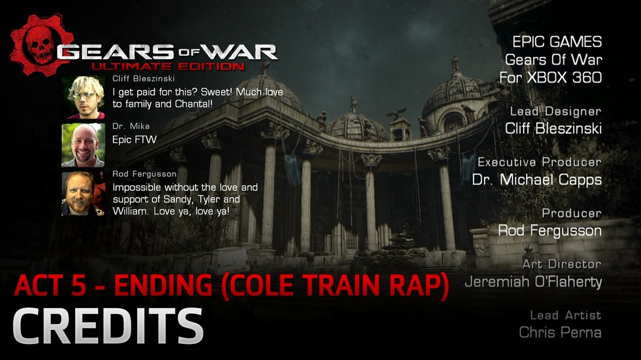 Gears of War: Ultimate Edition - Credits feat. "The Cole Train" - YouTube